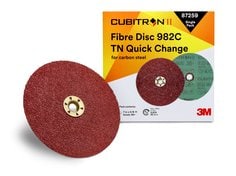 3M™ Cubitron™ II Fibre Disc 982C, 87259, 36+, TN Quick Change, 7 in, D – General Rubber & Plastics