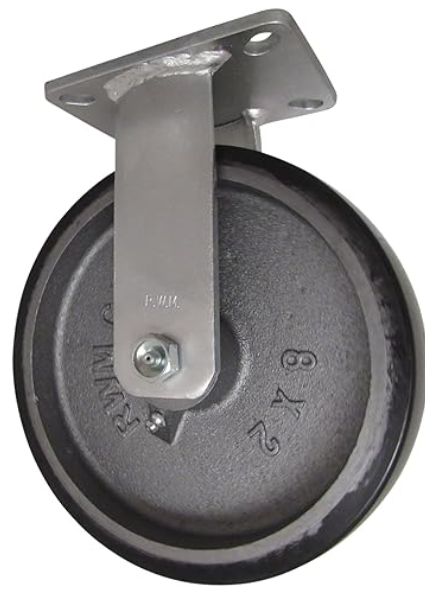 RWM Casters, 8x2 Rigid w/ Toe Guards, Plate 4" x 4-1/2", 46-UIR-0820-R ...