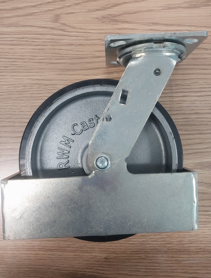 RWM Casters, 8x2 Swivel w/ Toe Guards, Plate 4" x 4-1/2", 46-UIR-0820 ...