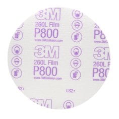 3M™ Hookit™ Finishing Film Abrasive Disc 260L, 00970, 6 in, P800, 100 ...