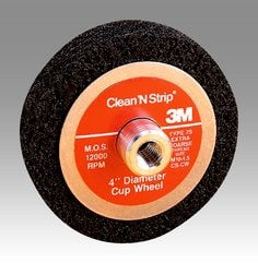 Scotch-Brite™ Clean and Strip Cup Wheel, 4 in x 5/8 in-11 7S XCS, 4 ea ...