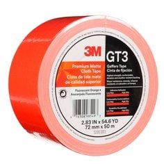 3M™ Premium Matte Cloth (Gaffers) Tape GT3, Fluorescent Orange, 72 mm ...