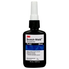 3M™ Scotch-Weld™ Threadlocker TL42, Blue, 50 mL Bottle, 10/case ...