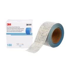 3M™ Hookit™ Blue Abrasive Sheet Roll Multi-hole, 36191, 180, 2.75 in x ...