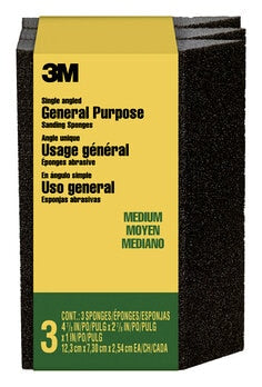 3M™ General Purpose Sanding Sponge CP041-3PK, Single Angle, 2 7/8 in x ...