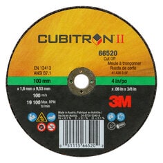 3M™ Cubitron™ II Cut-Off Wheel, 66520, 36, T41, 100 mm x 1.6 mm x 9.53 ...